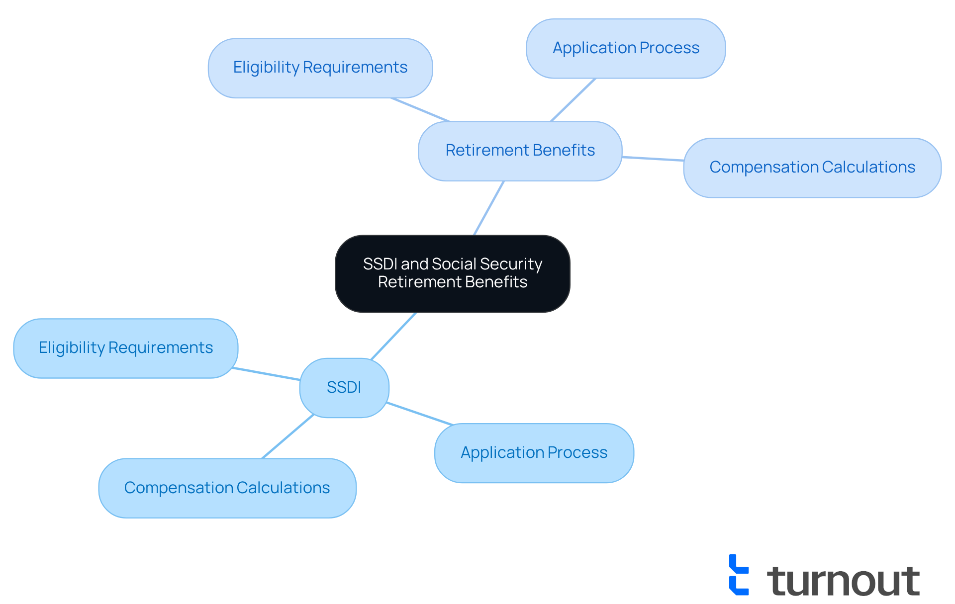 The center shows the main topic, and the branches lead to specific details about each program. You'll find eligibility, processes, and overlaps, helping you understand your options better.