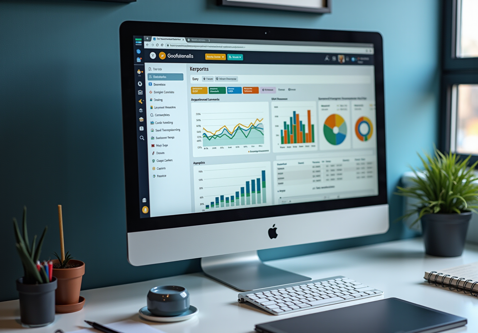 SEO Optimization in a Modern Office
