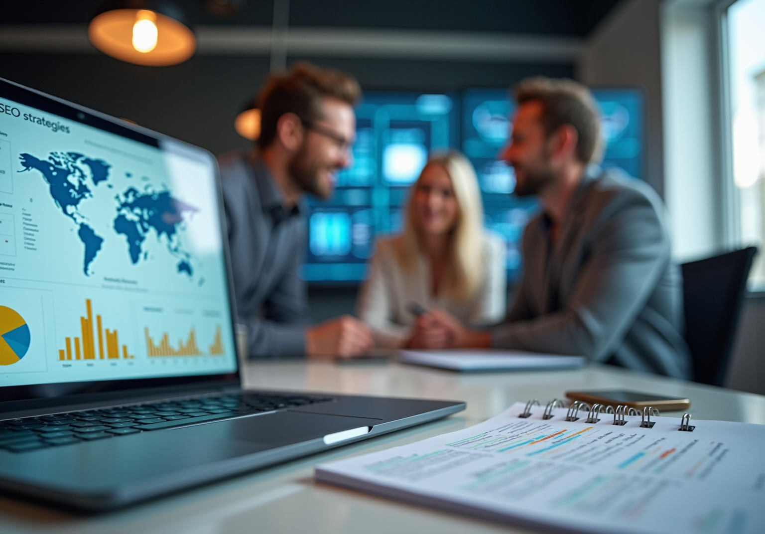 Effective SEO Package Components in a Modern Workspace