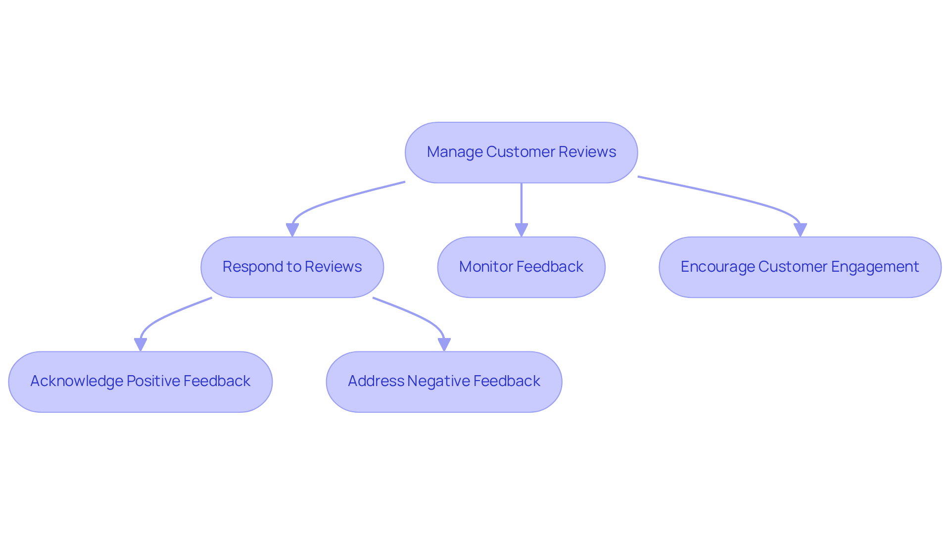 Follow the arrows to see how to manage customer reviews effectively. Each step shows what actions to take, from responding to feedback to encouraging more reviews, all aimed at improving your business's reputation and SEO.