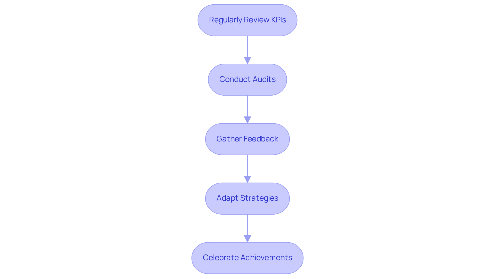 Each box represents a key step in the process of ensuring sustainability initiatives are effective. Follow the arrows to see how each step leads to the next, helping organizations stay on track and improve their strategies.