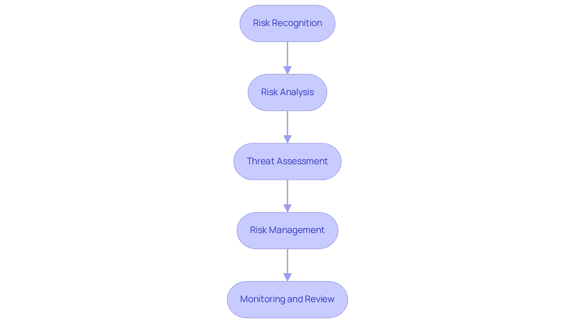 Each box represents a step in the financial risk assessment process, with the colors indicating the specific phase of the assessment.