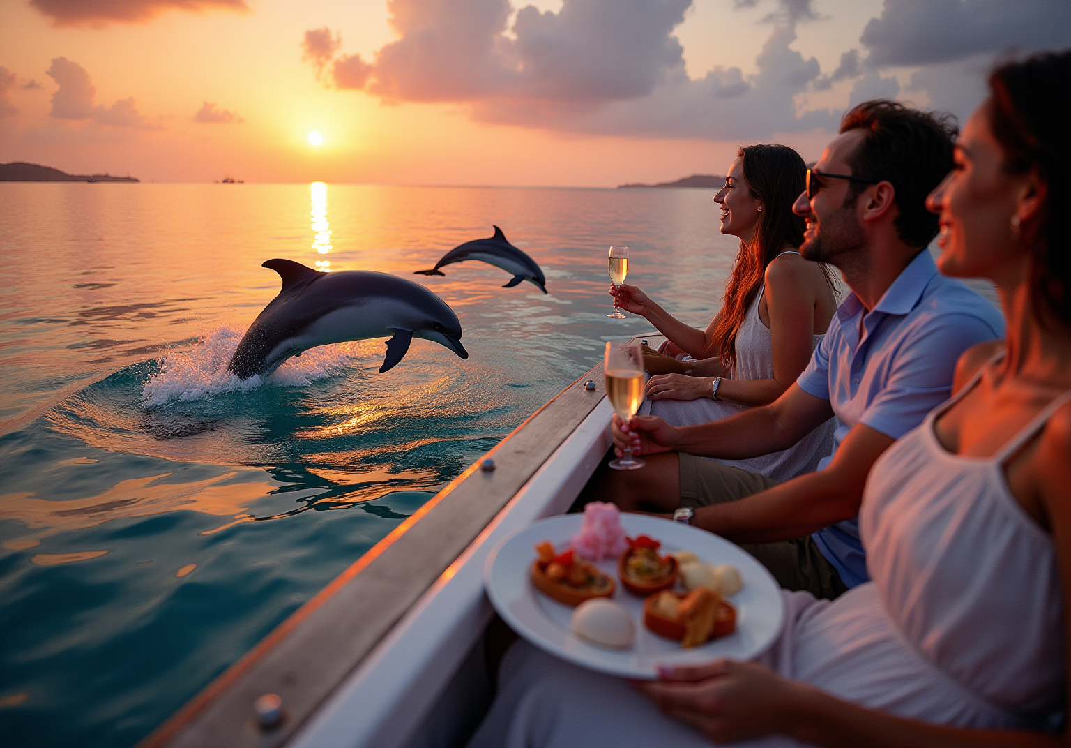 Romantic Sunset Dolphin Cruise in Dhaalu Atoll Romantic Sunset Dolphin Cruise in Dhaalu Atoll
