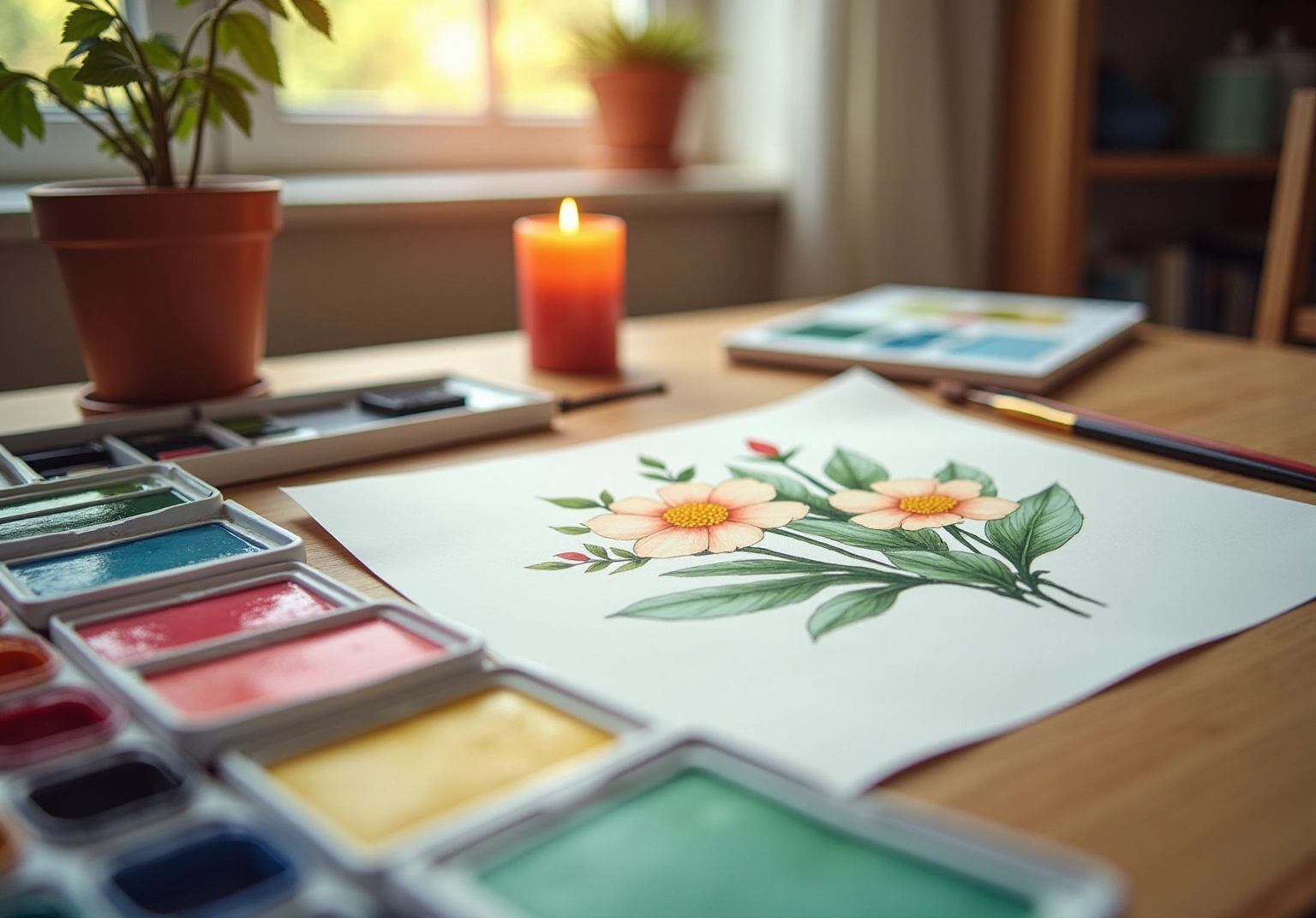 Nurturing Watercolor Workspace Nurturing Watercolor Workspace