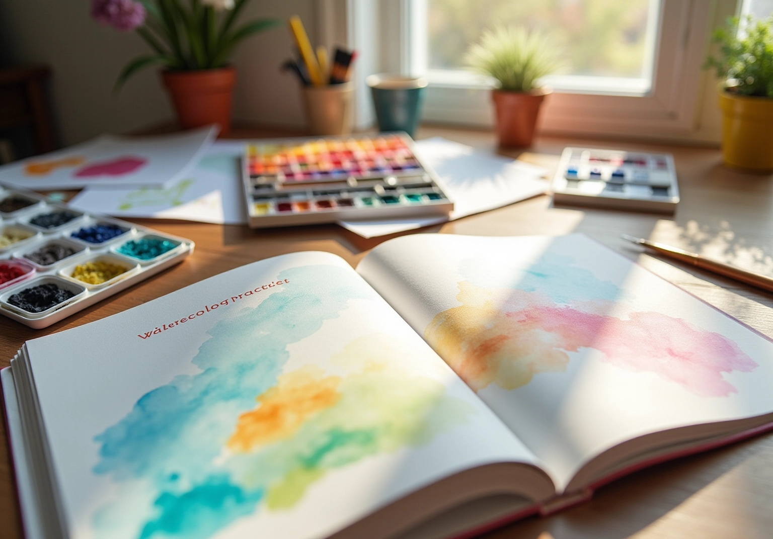 Nurturing Watercolor Workspace Nurturing Watercolor Workspace