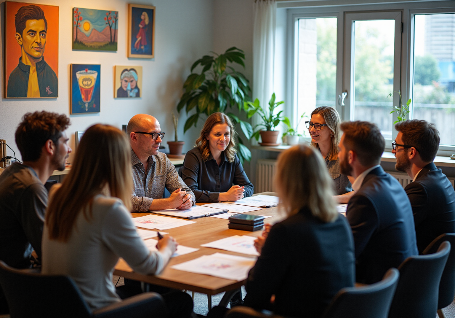 Art Licensing Discussion in a Creative Studio