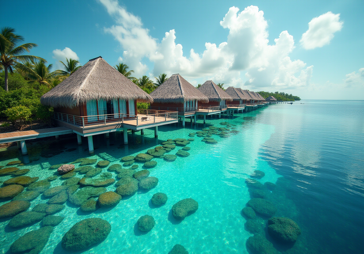Romantic Overwater Bungalows in the Maldives