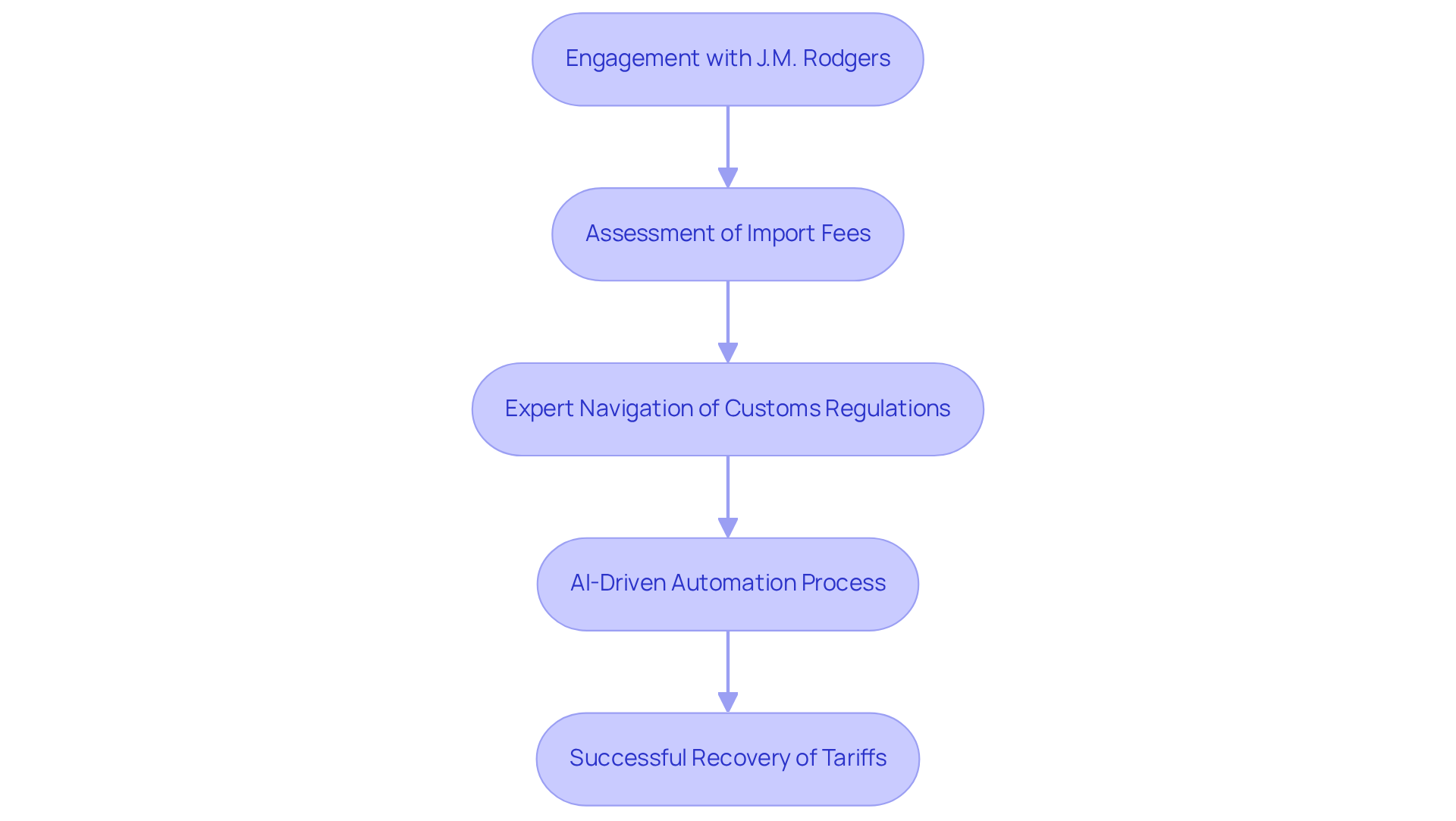 Each box represents a step in the process of reclaiming import fees. Follow the arrows to see how companies can navigate through the system to maximize their refunds.