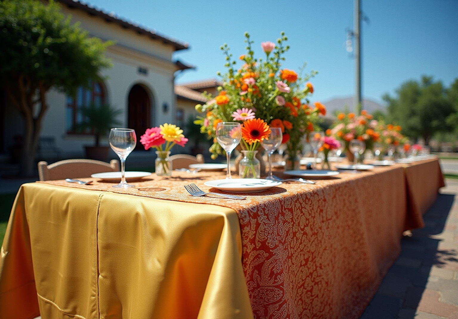 Gold Plastic Table Cover vs. Fabric: Key Differences for Event Planners