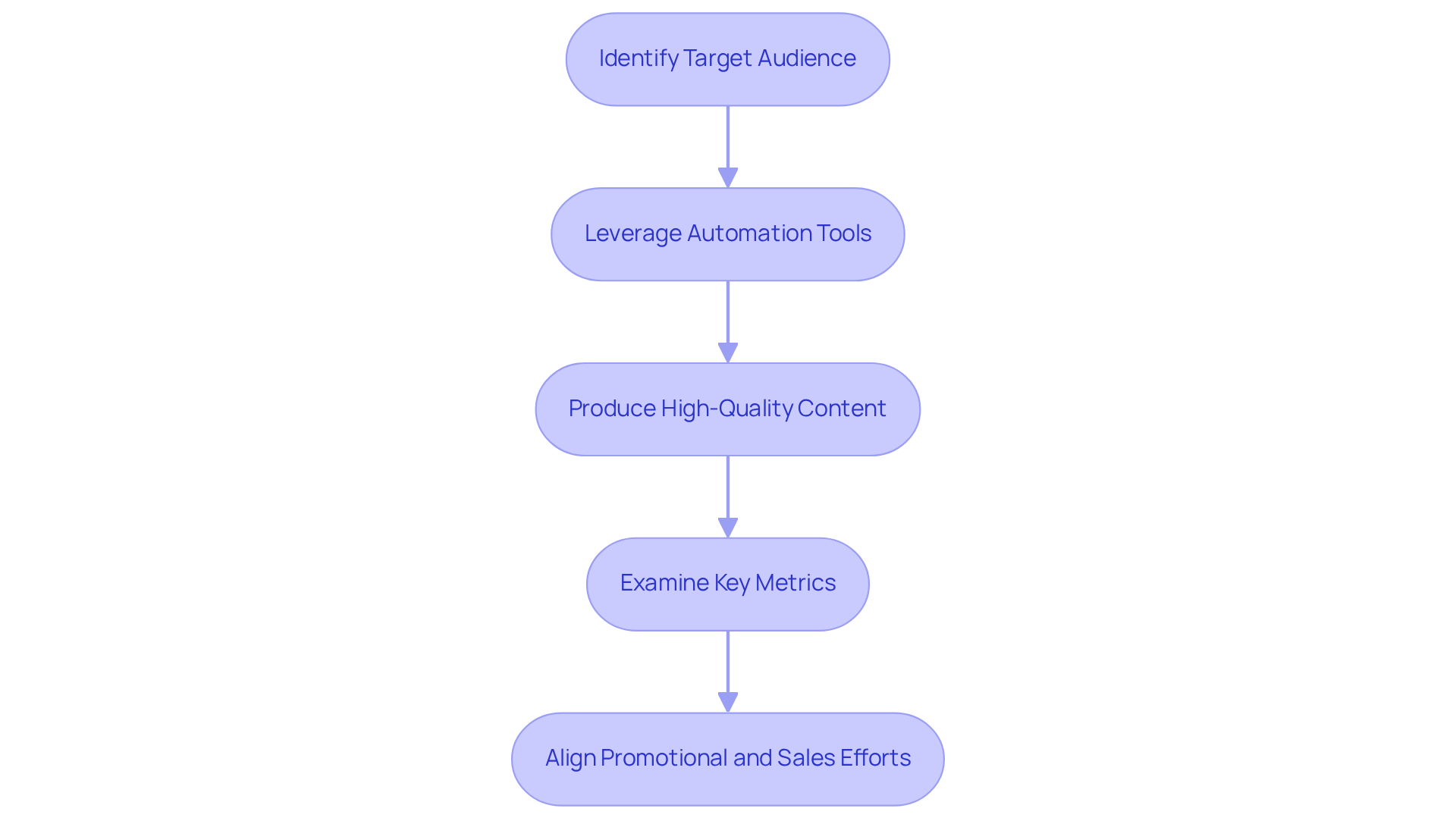 Each box represents a crucial step in the marketing pipeline. Follow the arrows to see how the process flows, with each action building on the previous one to enhance small business success.