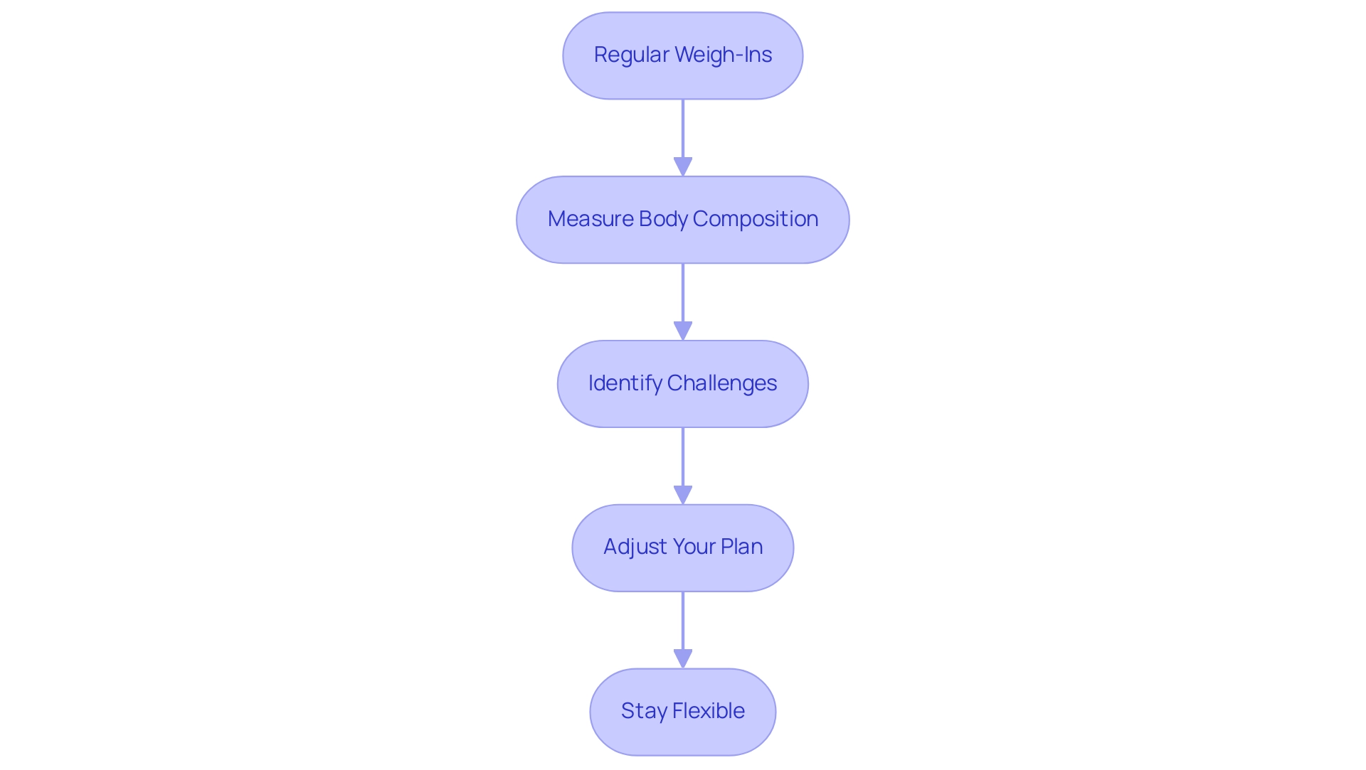 Each box represents a strategy for monitoring progress, and the arrows indicate the sequential flow from one strategy to the next.