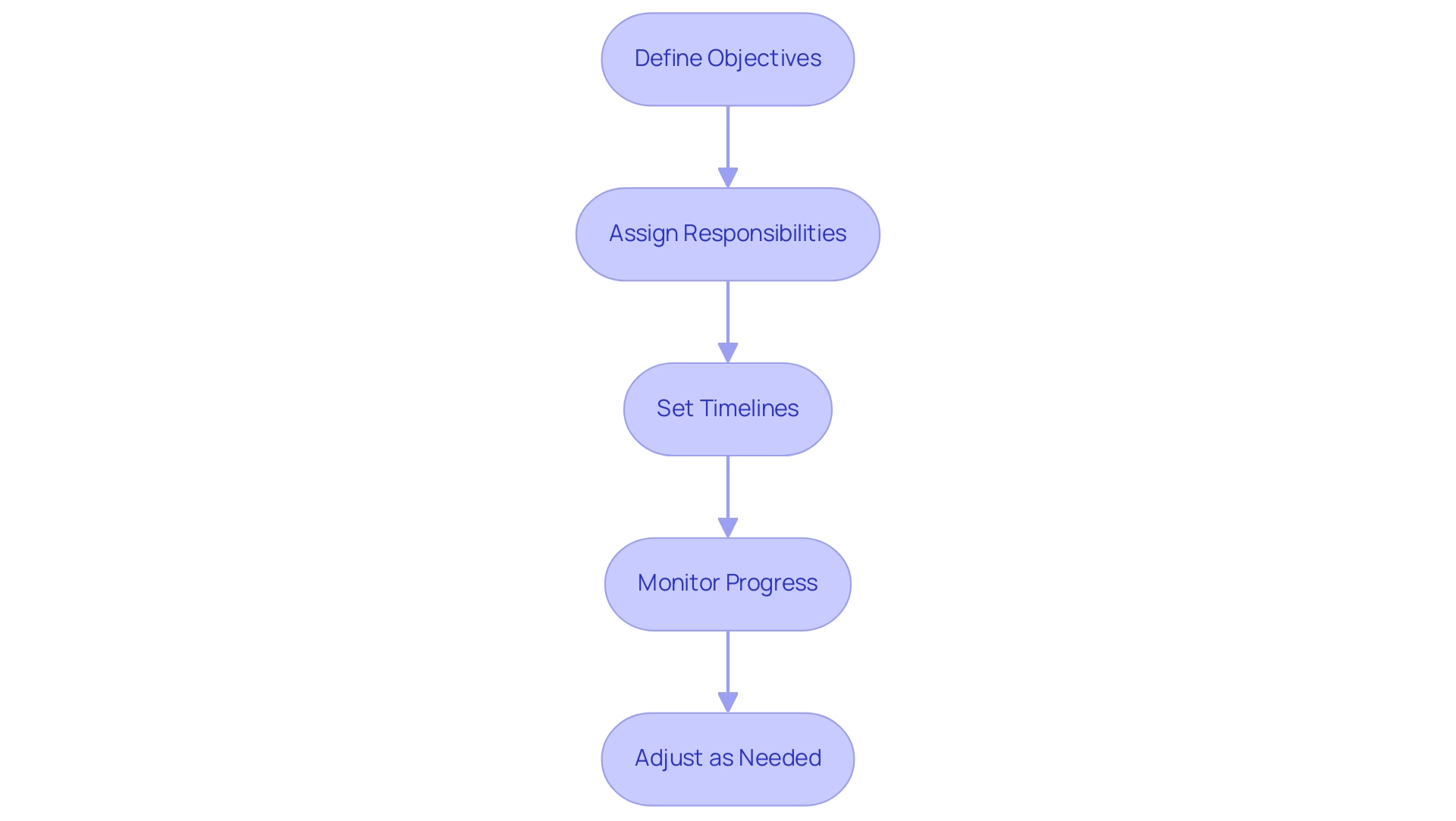 Each box represents a step in the action plan, with arrows indicating the progression through the process.