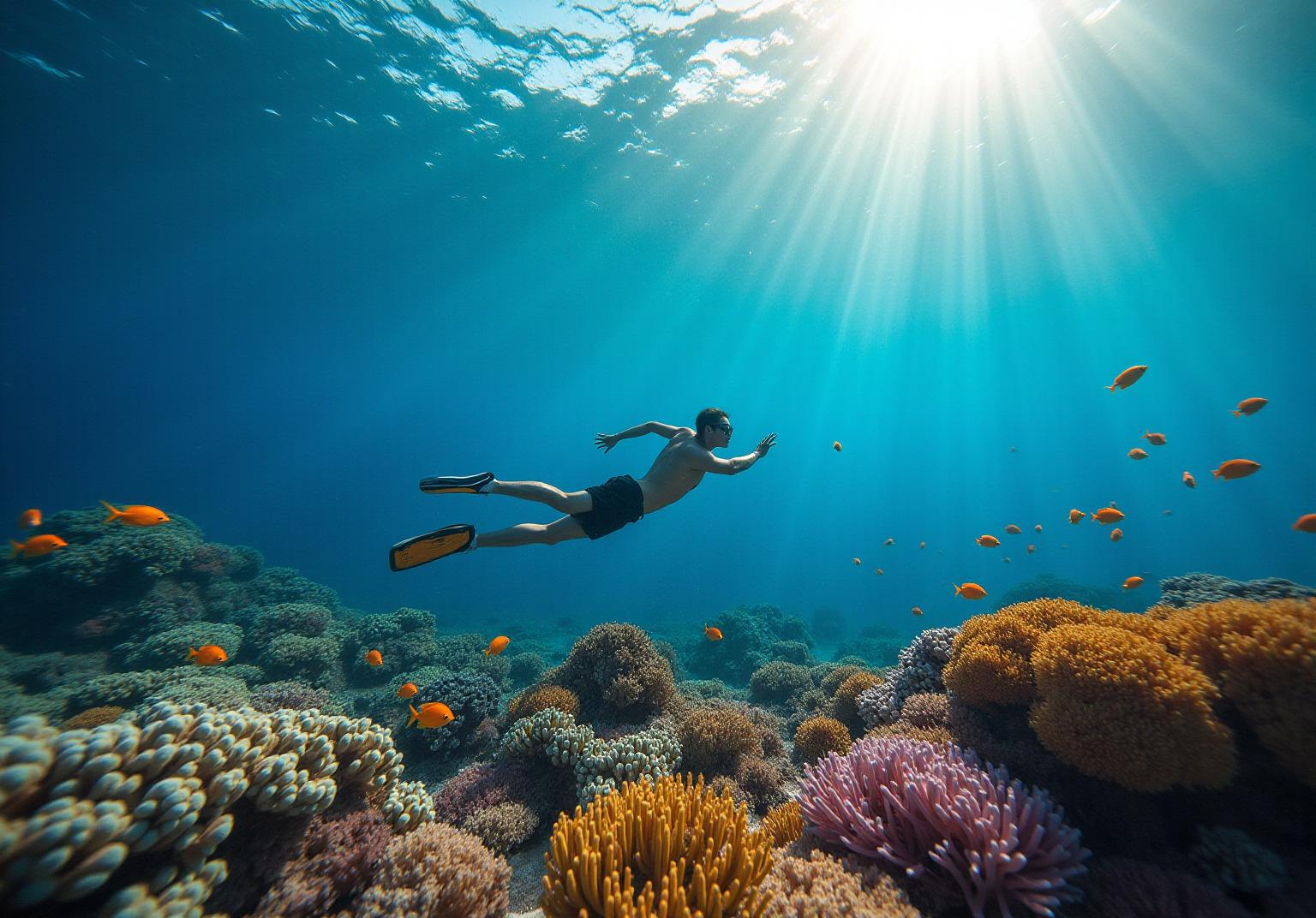 Vibrant Snorkeling in the Maldives