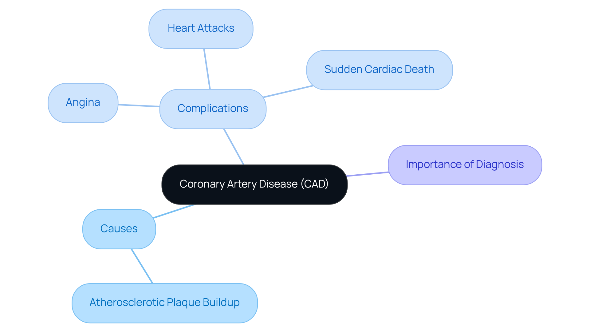 The central node represents CAD, while the branches show related topics. Each color-coded branch highlights important aspects of CAD, helping you see how they connect to the main concept.