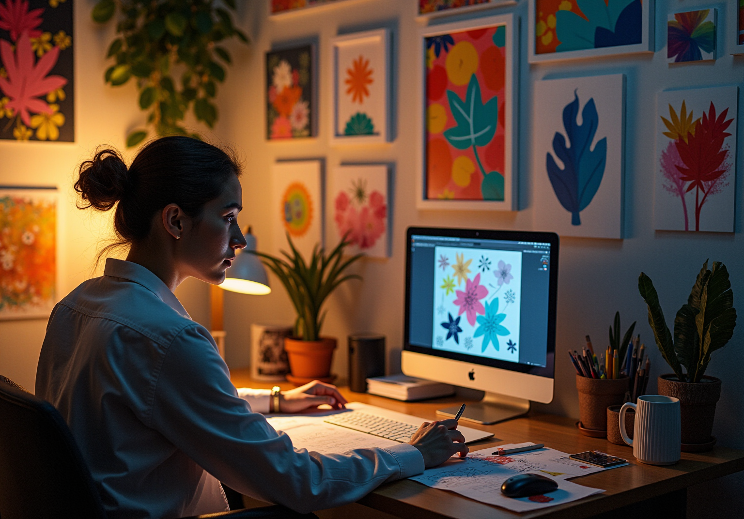 Artist Contemplating Art Print Platforms Artist Contemplating Art Print Platforms