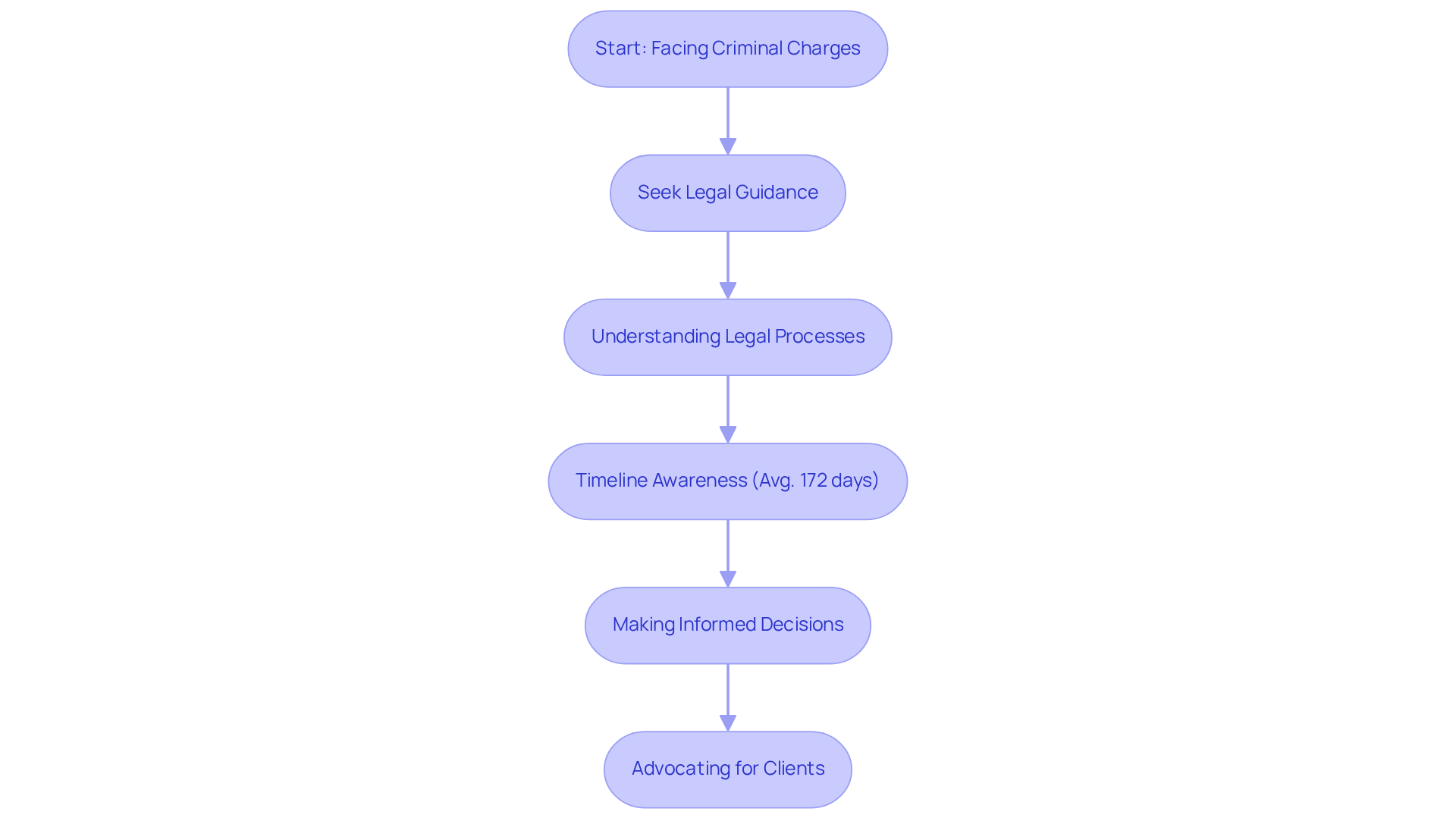 Each box represents a step in the process of dealing with criminal charges. Follow the arrows to see how legal assistance can guide you through the complexities and help you make informed decisions.
