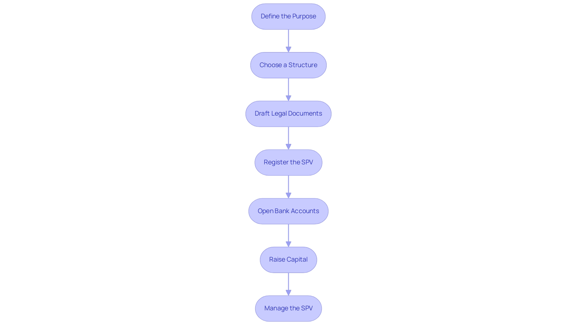 Each box represents a step in the SPV setup process, and the arrows indicate the sequential flow between steps.