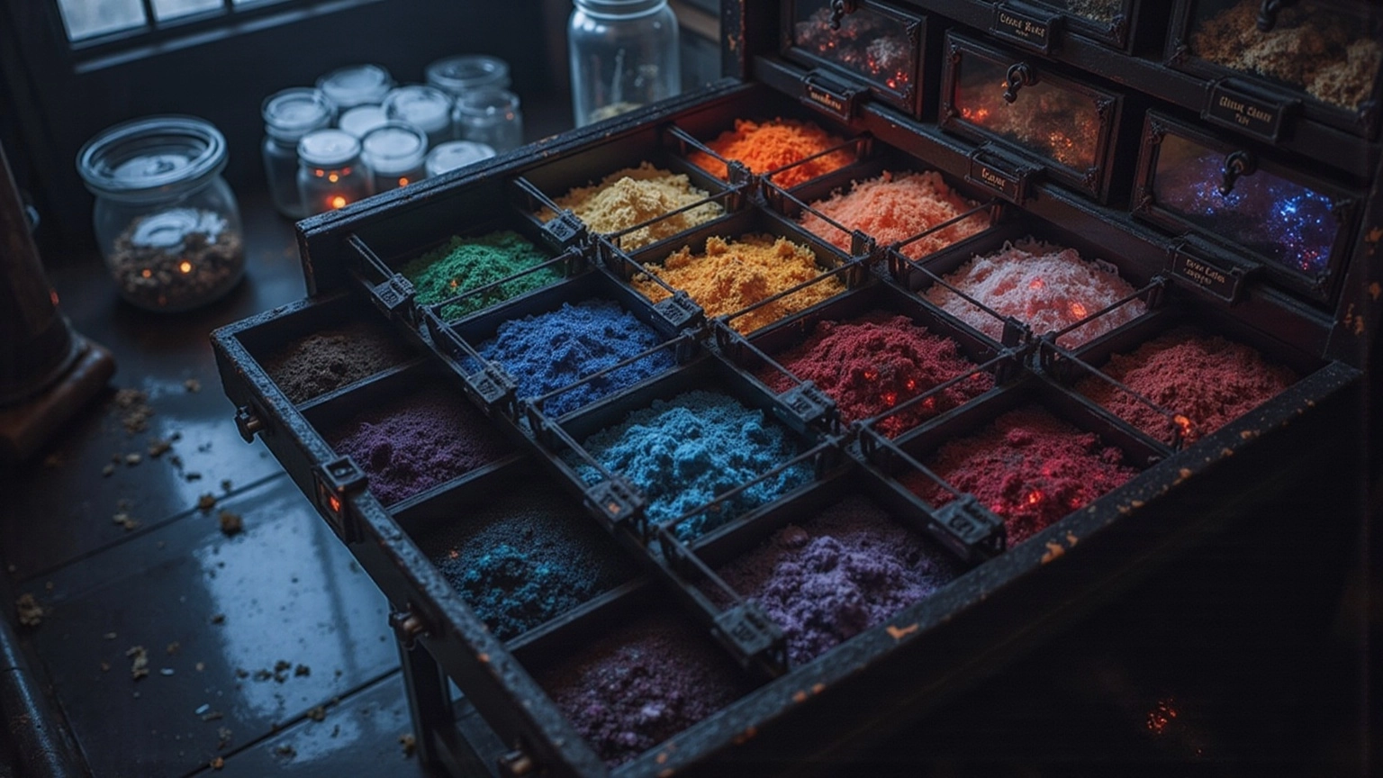 Organized Rainbow Cart in Classroom