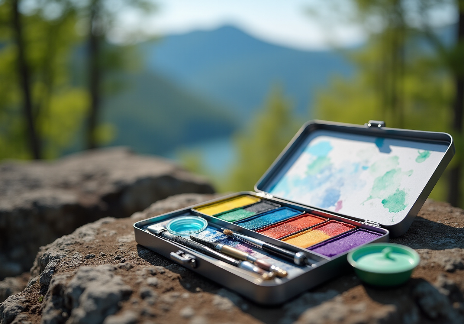 Portable Watercolor Set in Nature