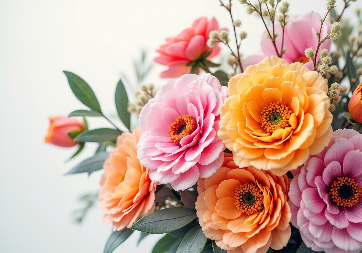 Dynamic Watercolor Flower Arrangement Dynamic Watercolor Flower Arrangement