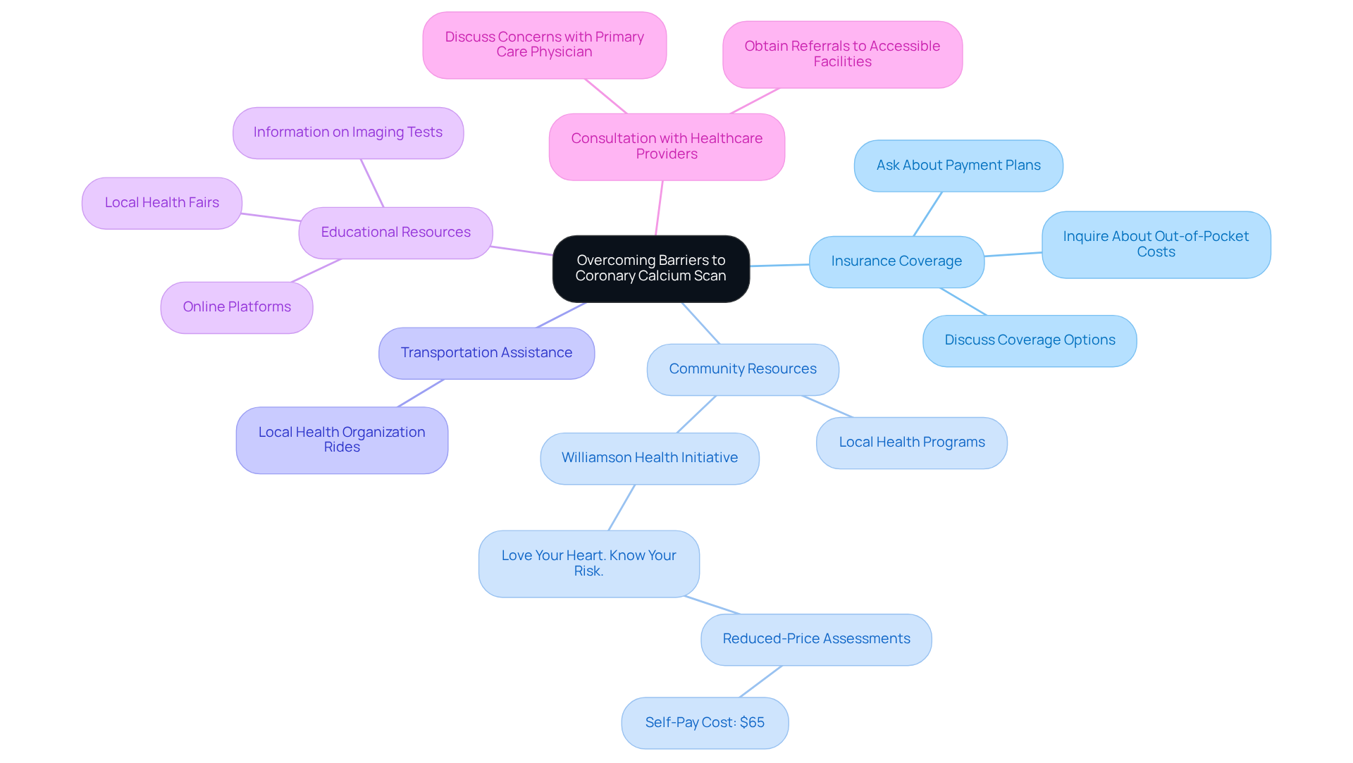 Start at the center with the main topic, then follow the branches to explore different strategies for overcoming barriers. Each branch represents a specific area of support, making it easy to see how you can take action.