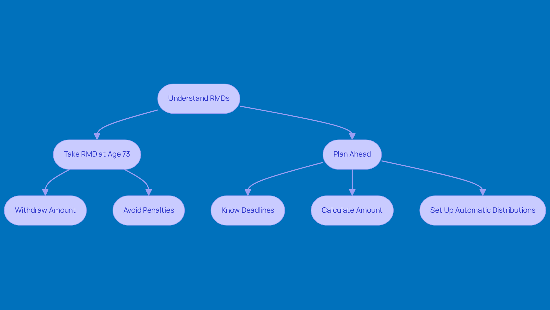 This flowchart guides you through the process of managing your RMDs. Start by understanding what RMDs are, then follow the steps to ensure you take your withdrawals on time and avoid penalties.