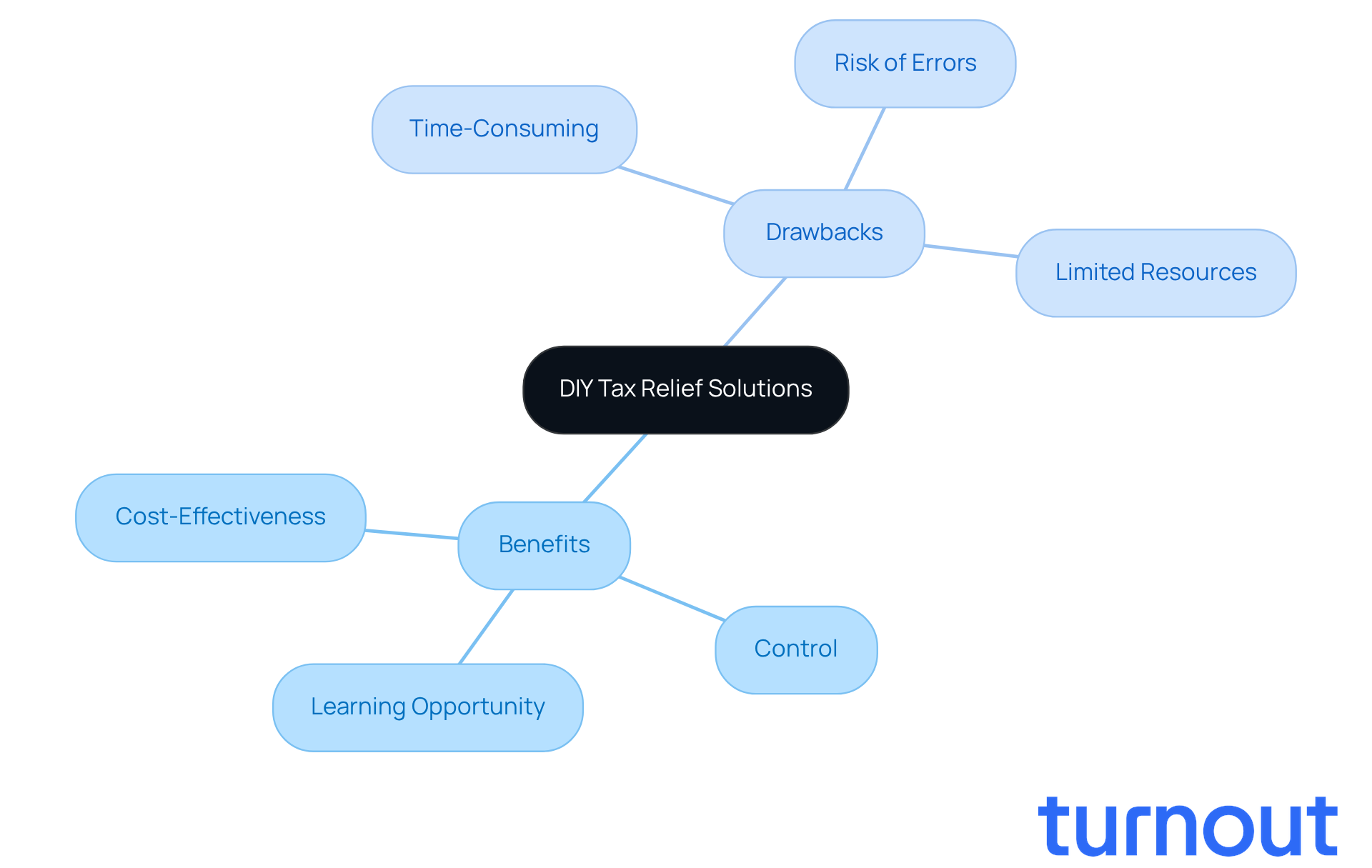 The central node represents the main topic, while the branches show the pros and cons. Each sub-point elaborates on the key aspects of DIY tax relief, helping you understand both sides of the argument. The central node represents the main topic, while the branches show the pros and cons. Each sub-point elaborates on the key aspects of DIY tax relief, helping you understand both sides of the argument.