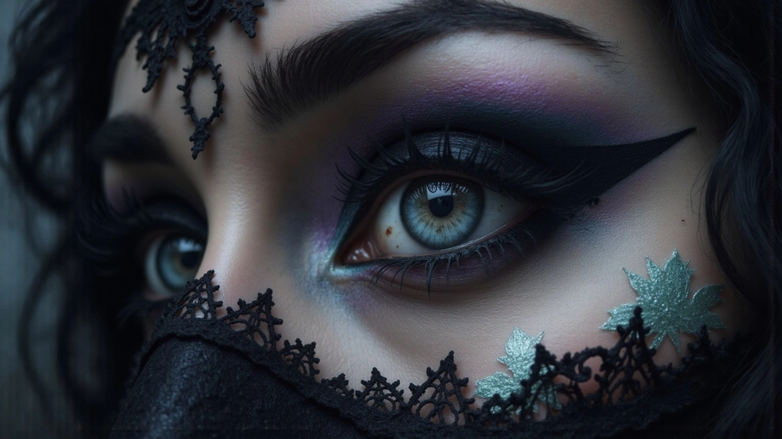Pastel Gothic Eyeliner Close-Up