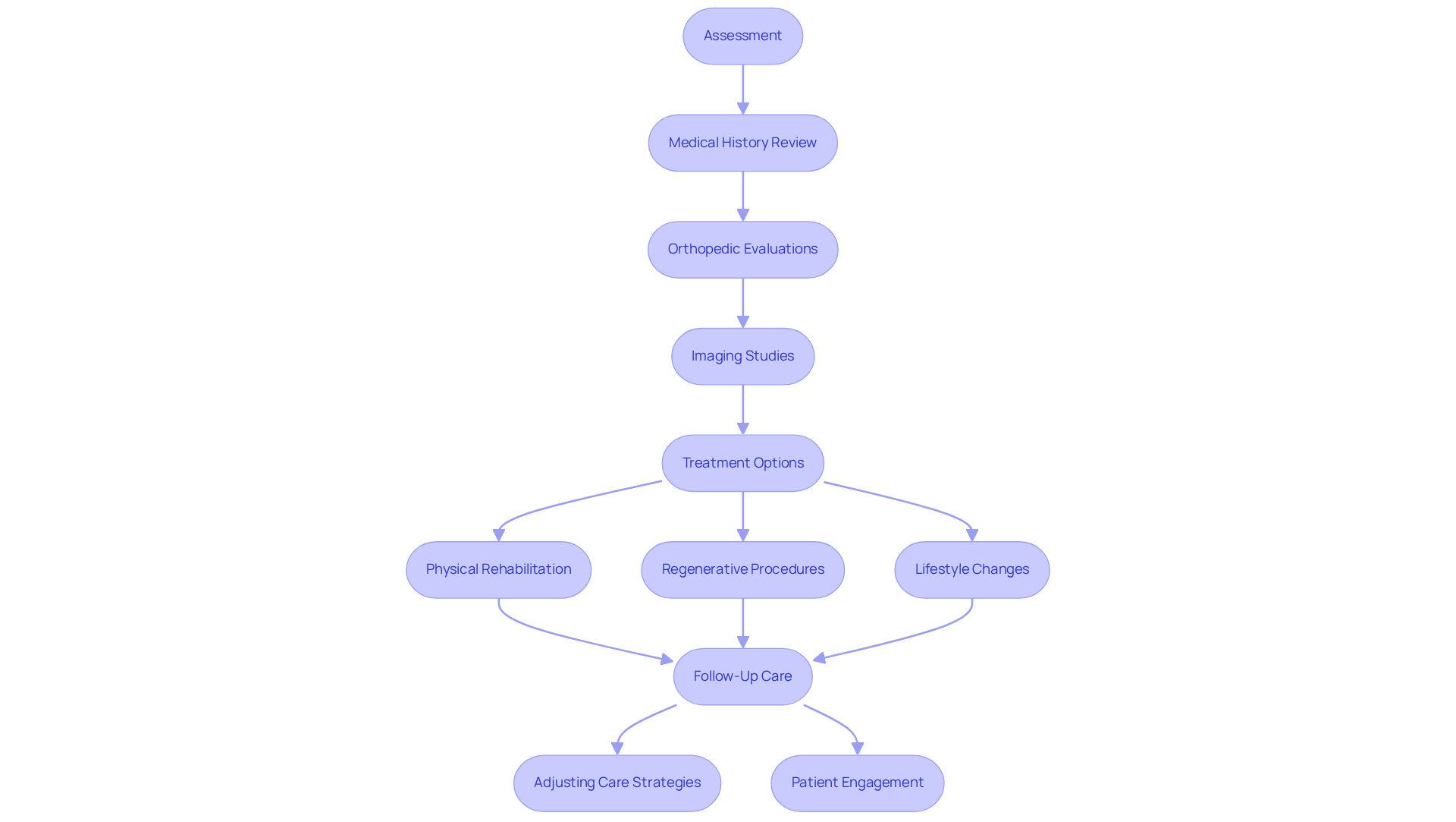 This flowchart shows the steps in creating a personalized treatment plan for herniated disc patients. Start with assessment, move to treatment options, and finish with follow-up care to ensure the best outcomes.