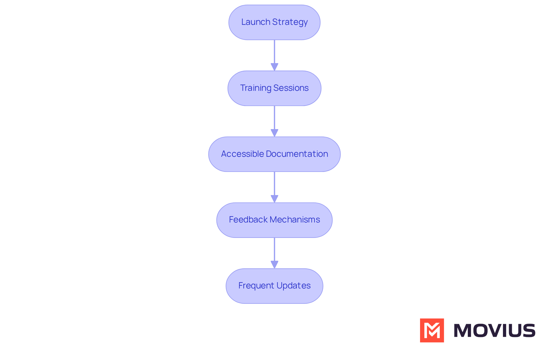 Each box represents a step in the process of implementing the policy. Follow the arrows to see how each step connects to the next, guiding you through the entire implementation journey.
