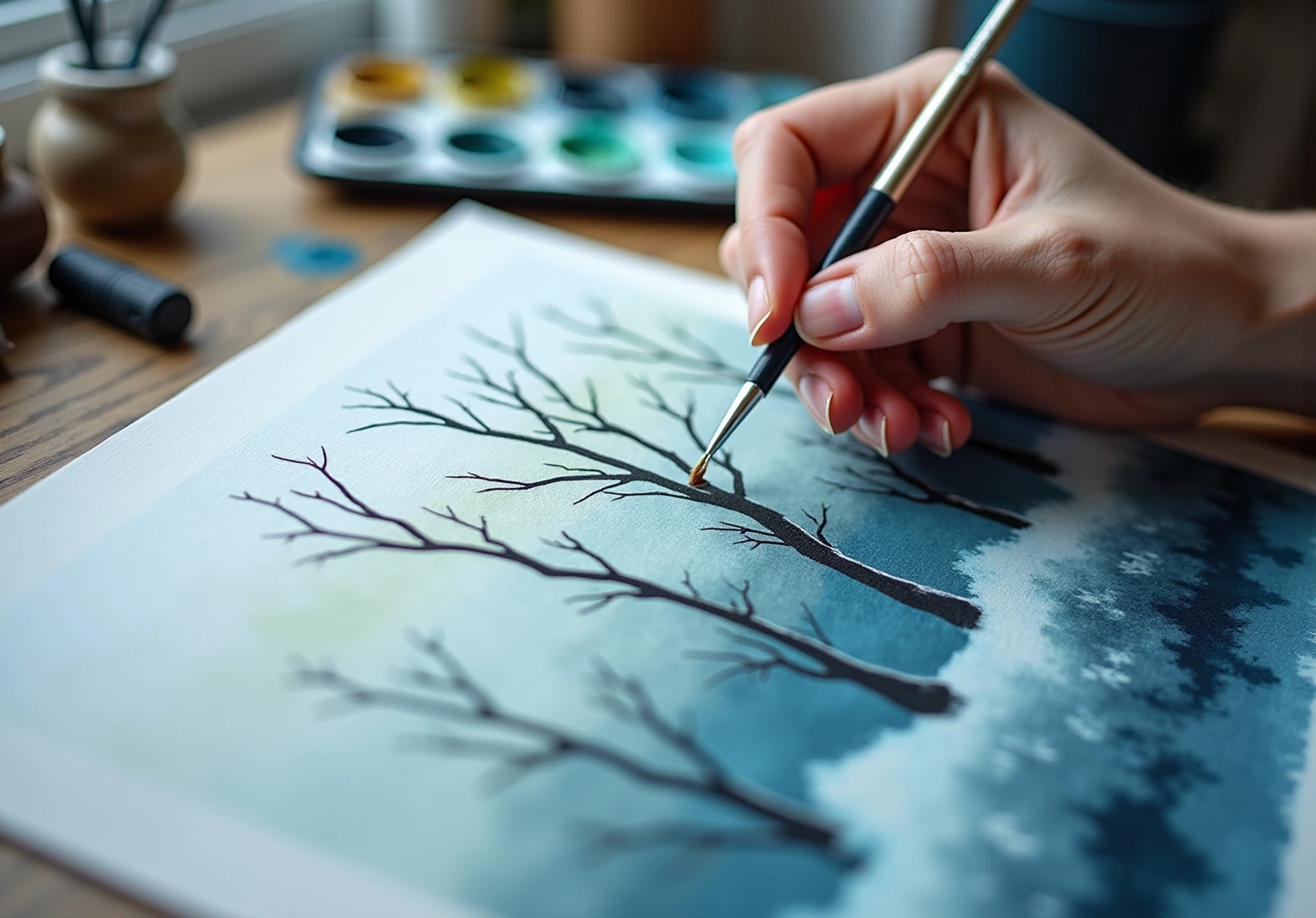 Personalized Winter Landscape Watercolor Techniques Personalized Winter Landscape Watercolor Techniques