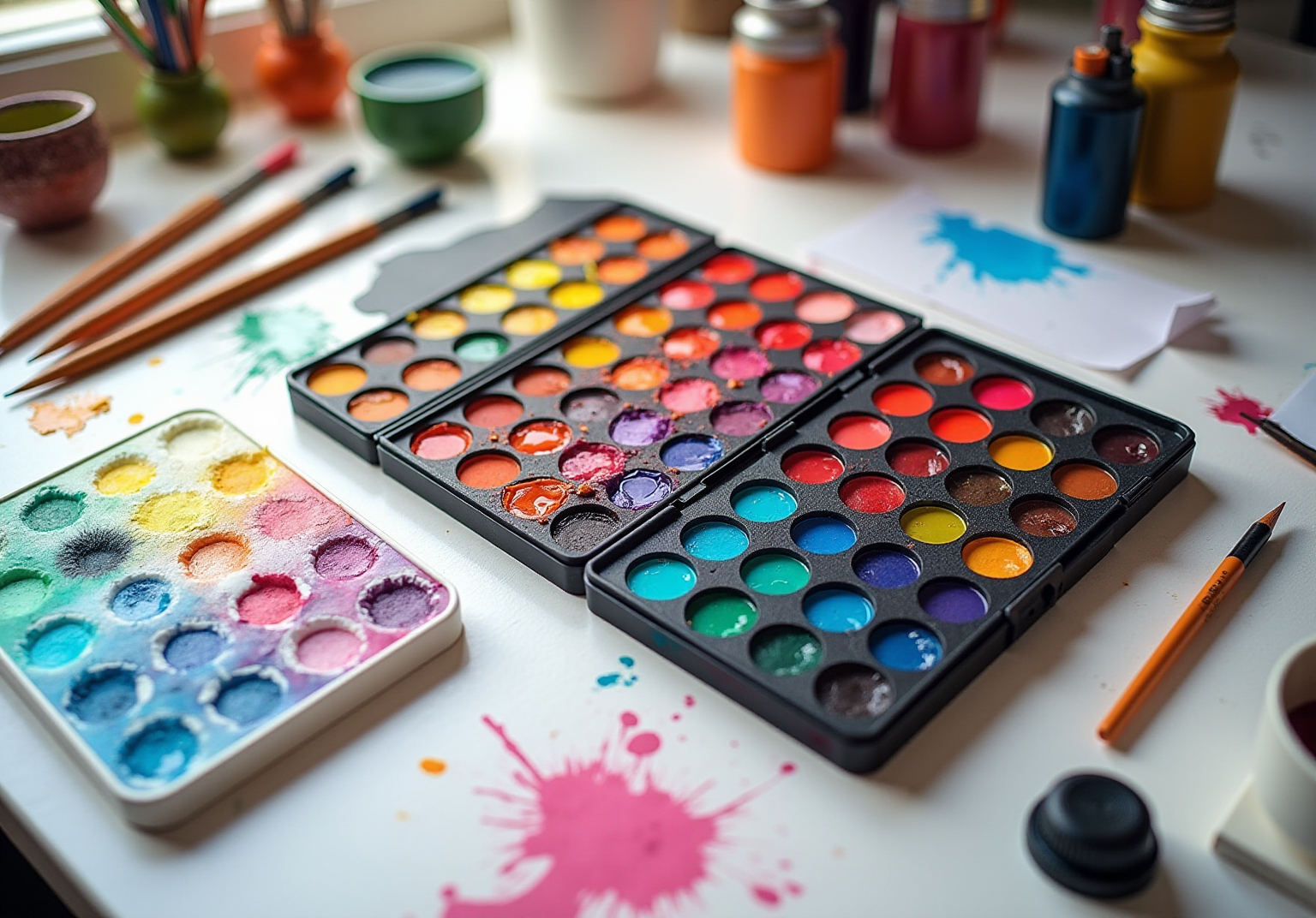 Taotree Watercolor Paint Set in Creative Workspace