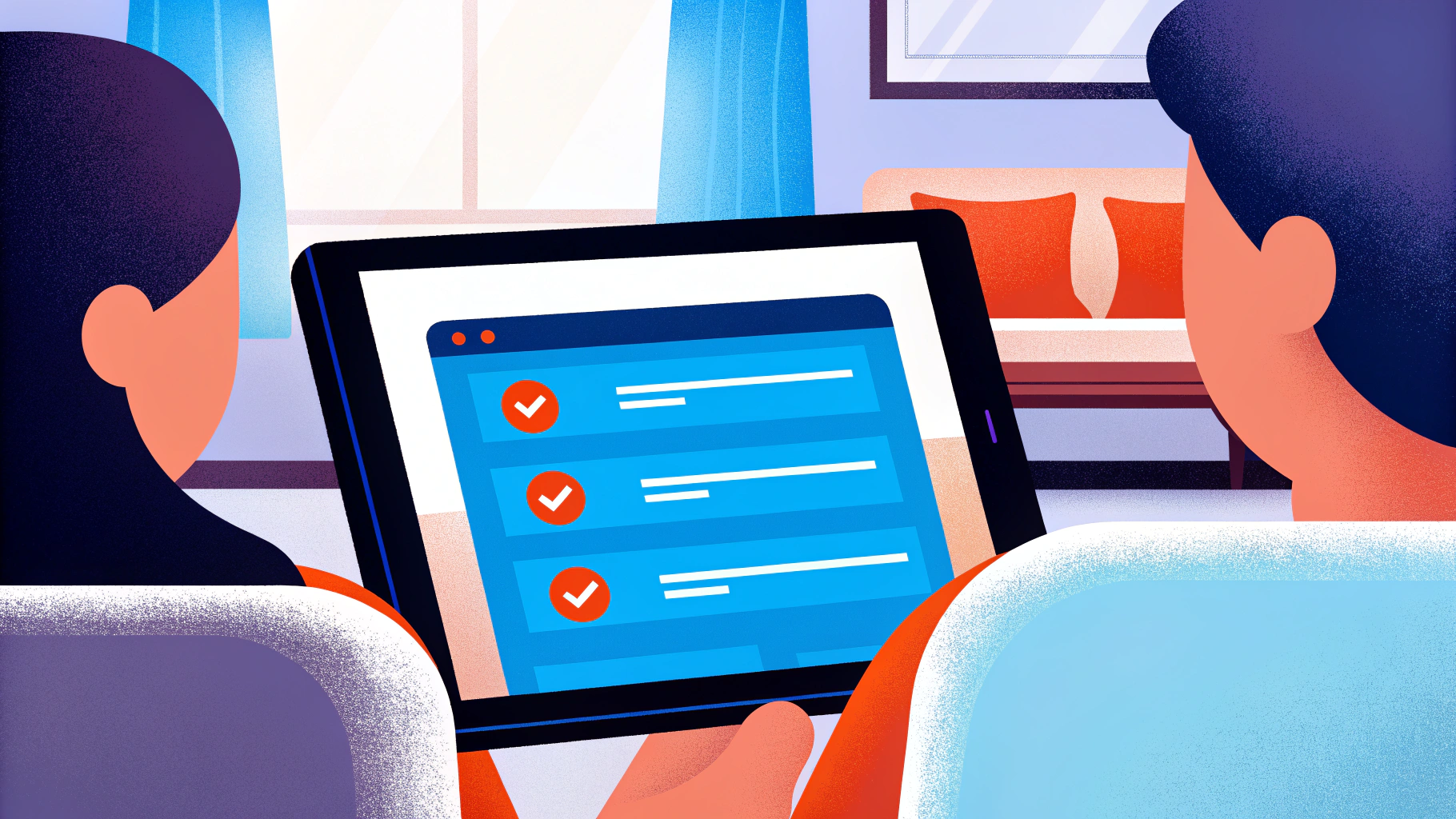 Parents Reviewing Social Media Privacy Settings Parents Reviewing Social Media Privacy Settings
