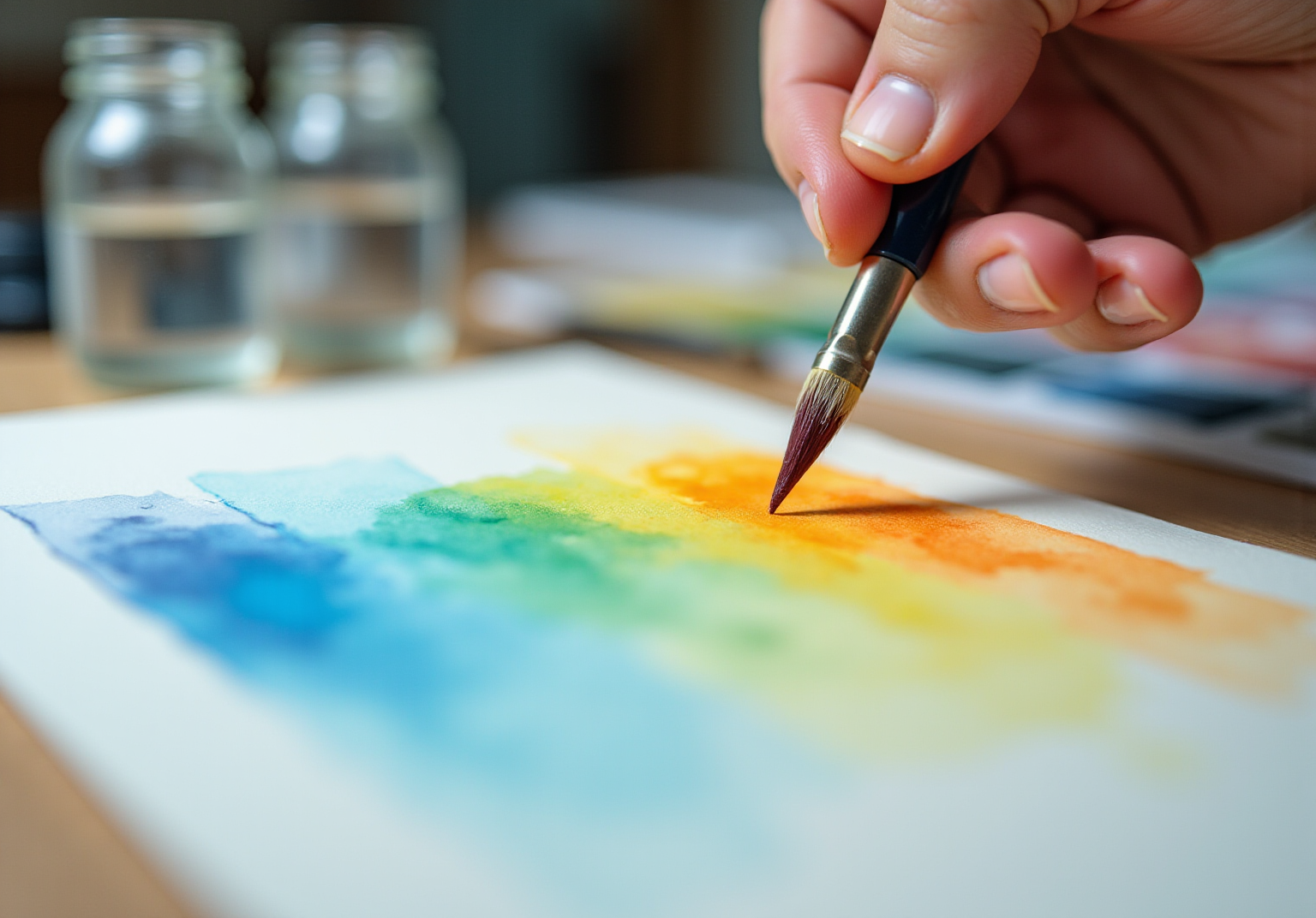 Gradient Wash Technique in Watercolor Painting Gradient Wash Technique in Watercolor Painting
