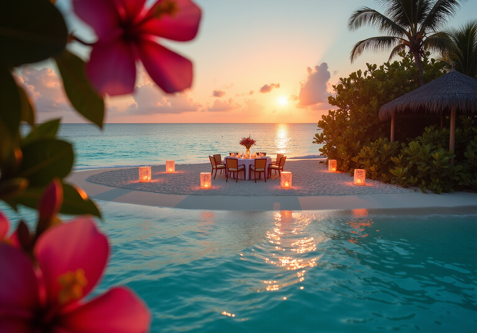 Romantic Honeymoon Dinner in Maldives Romantic Honeymoon Dinner in Maldives