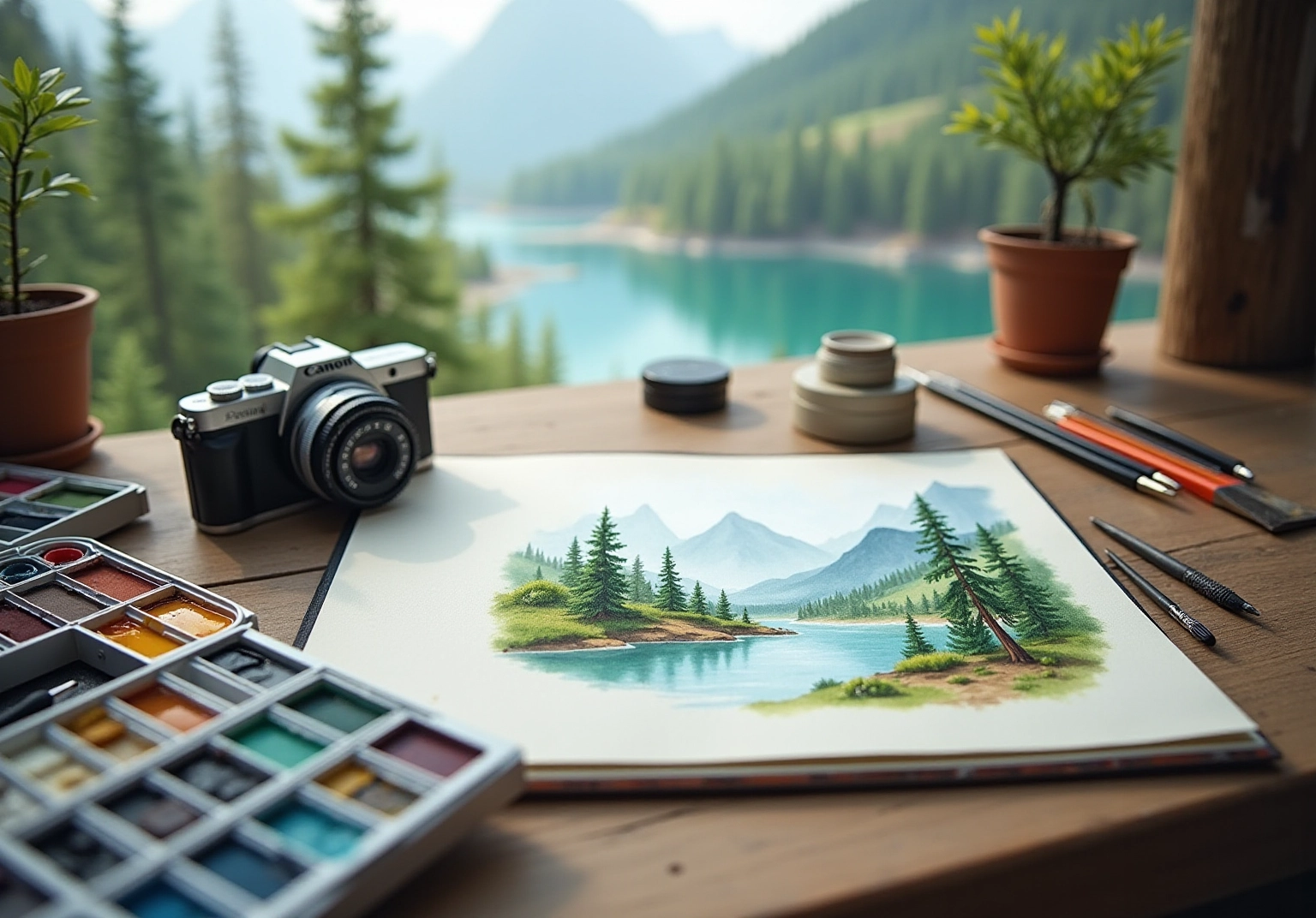 Planning a Watercolor Landscape Composition