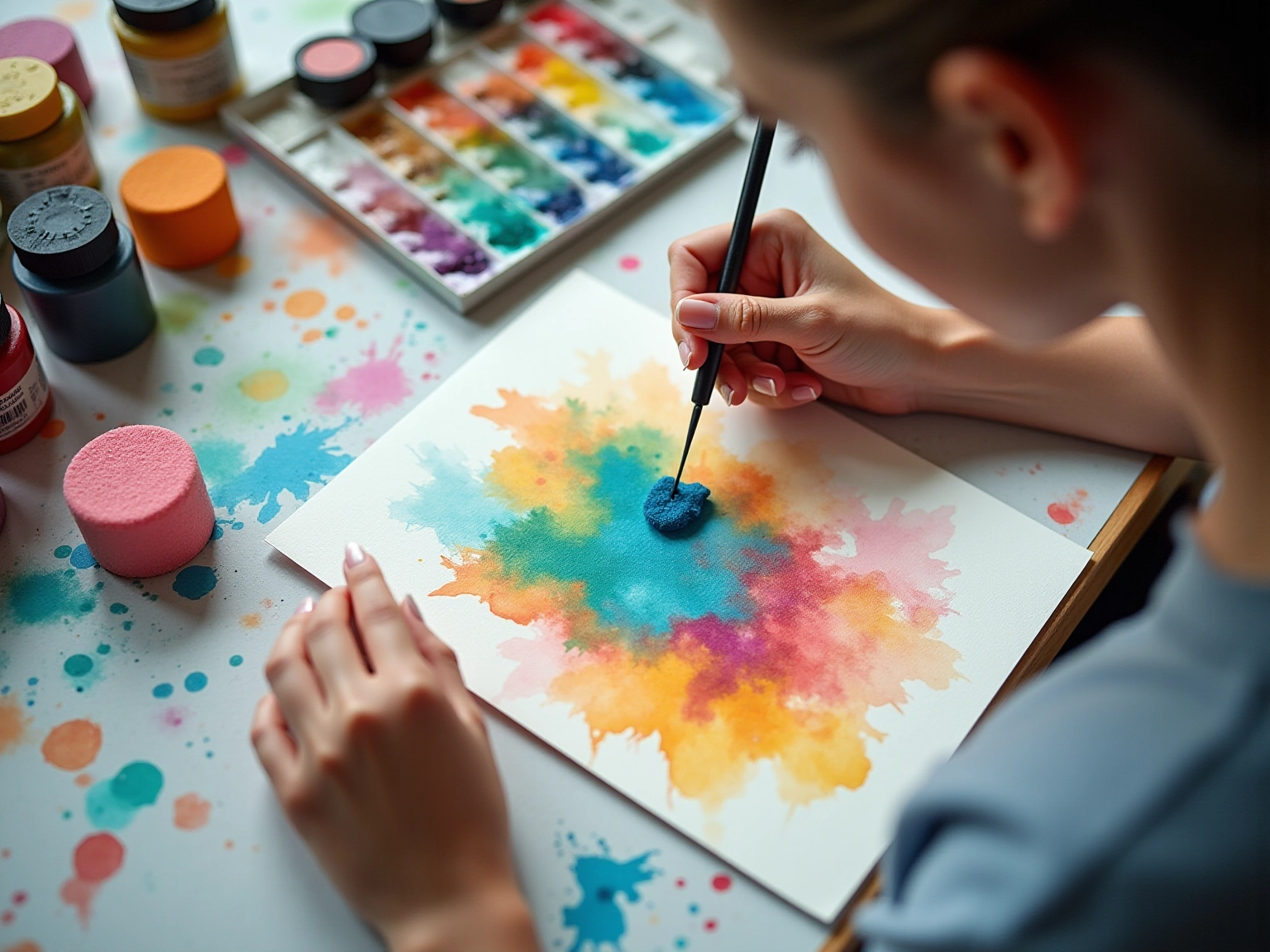 Playful Abstract Watercolor Creation Playful Abstract Watercolor Creation