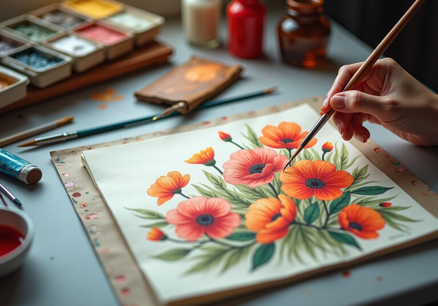 Inspiring Watercolor Flower Painting Inspiring Watercolor Flower Painting