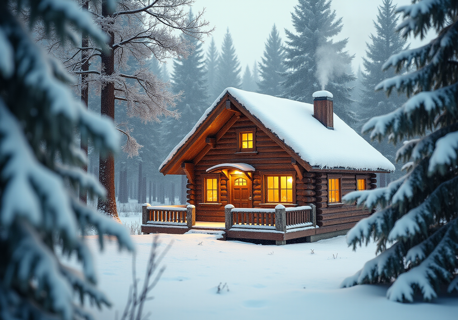 Cozy Cabin in a Winter Wonderland Cozy Cabin in a Winter Wonderland