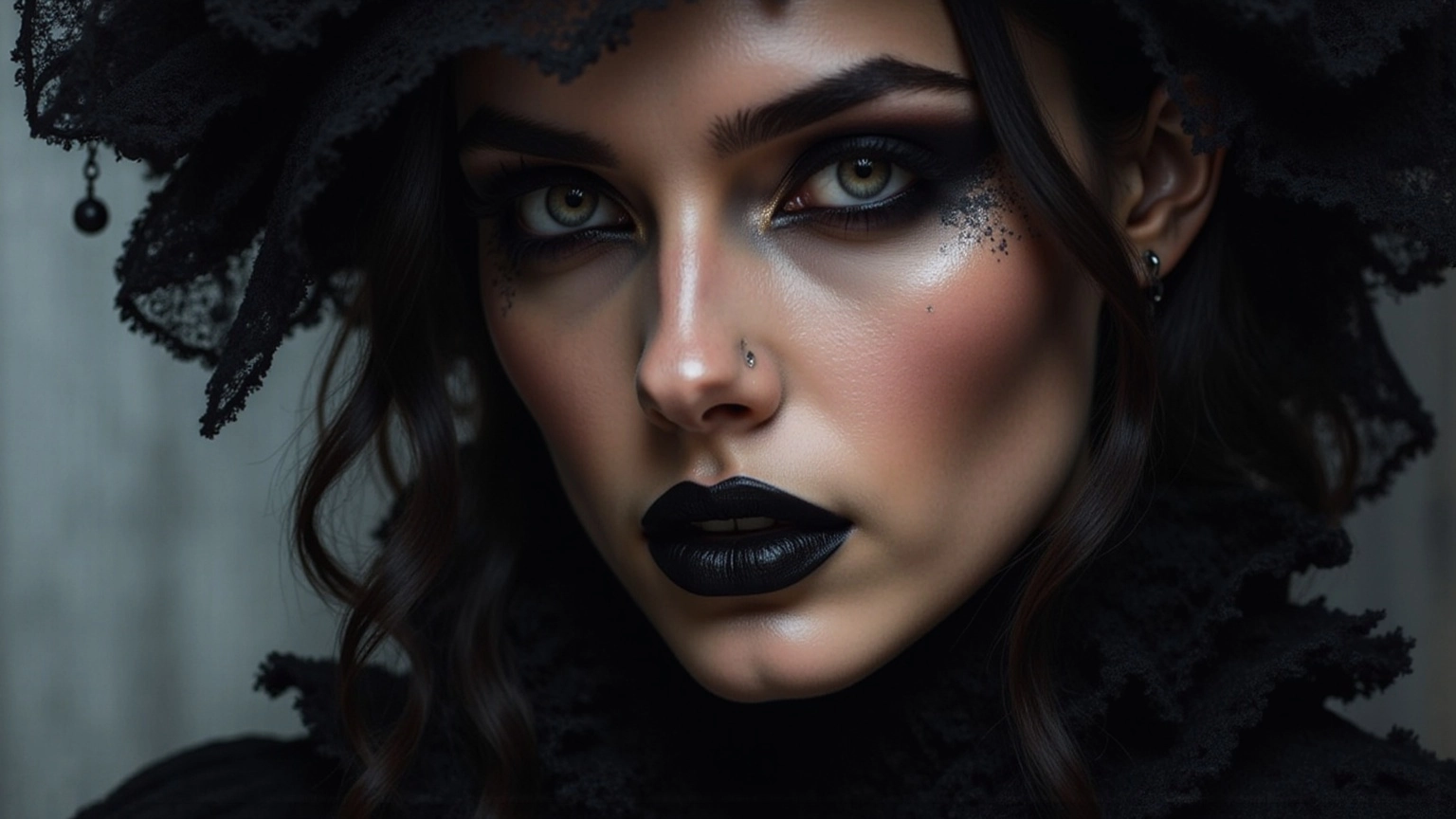 Polished Preppy Goth Makeup Style