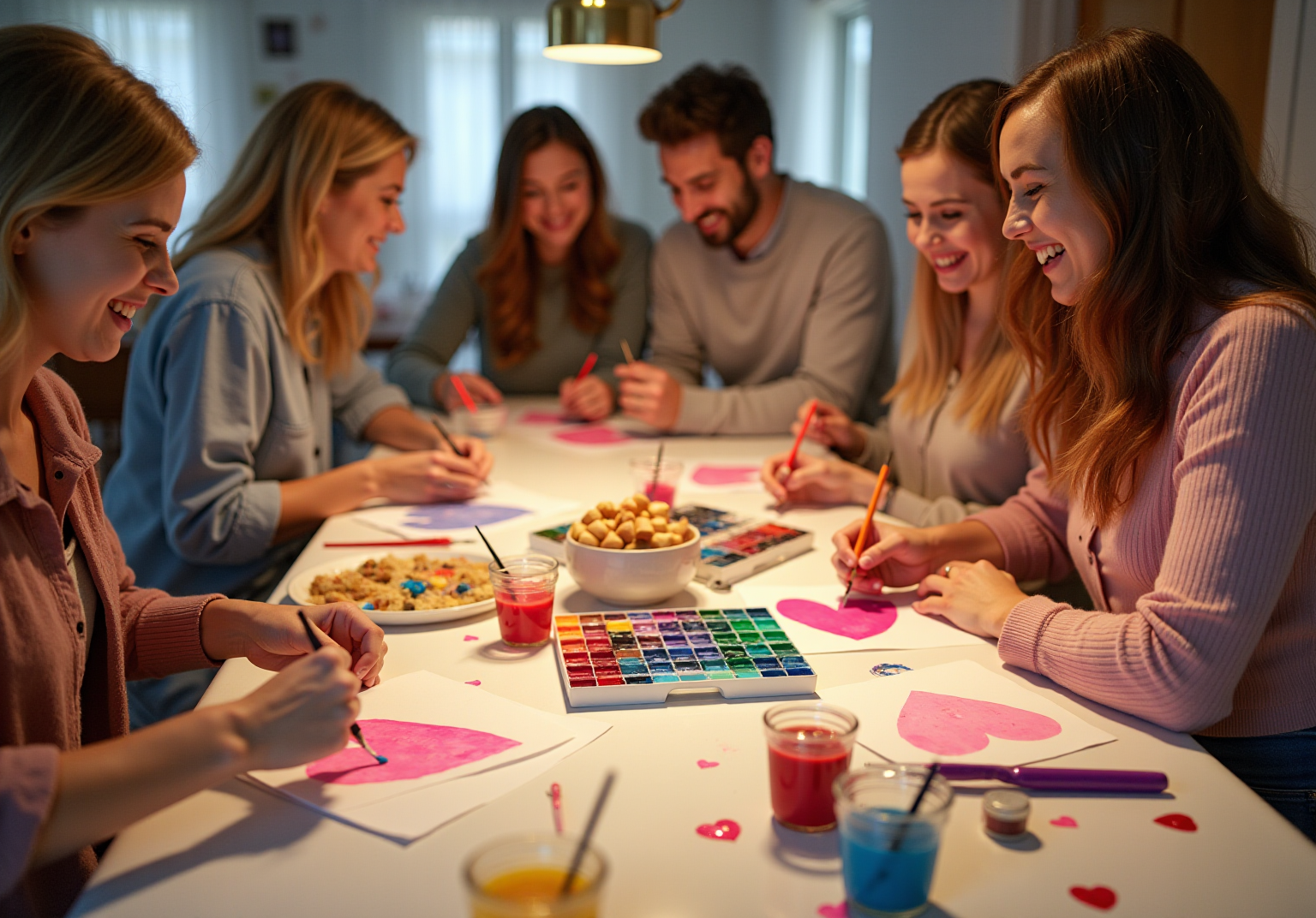 Creative Watercolor Valentine Painting Party