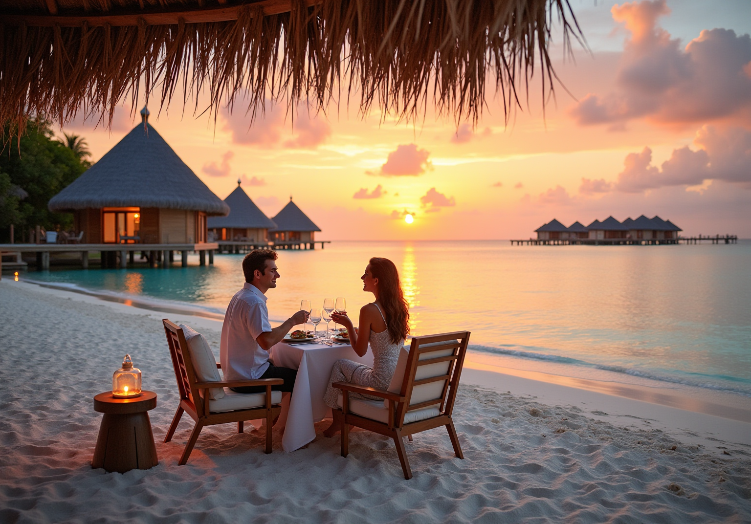 Romantic Beachfront Dining at Fairmont Maldives