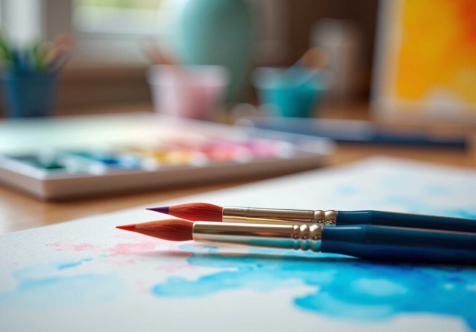 Princeton Aqua Elite Watercolor Brushes in Action