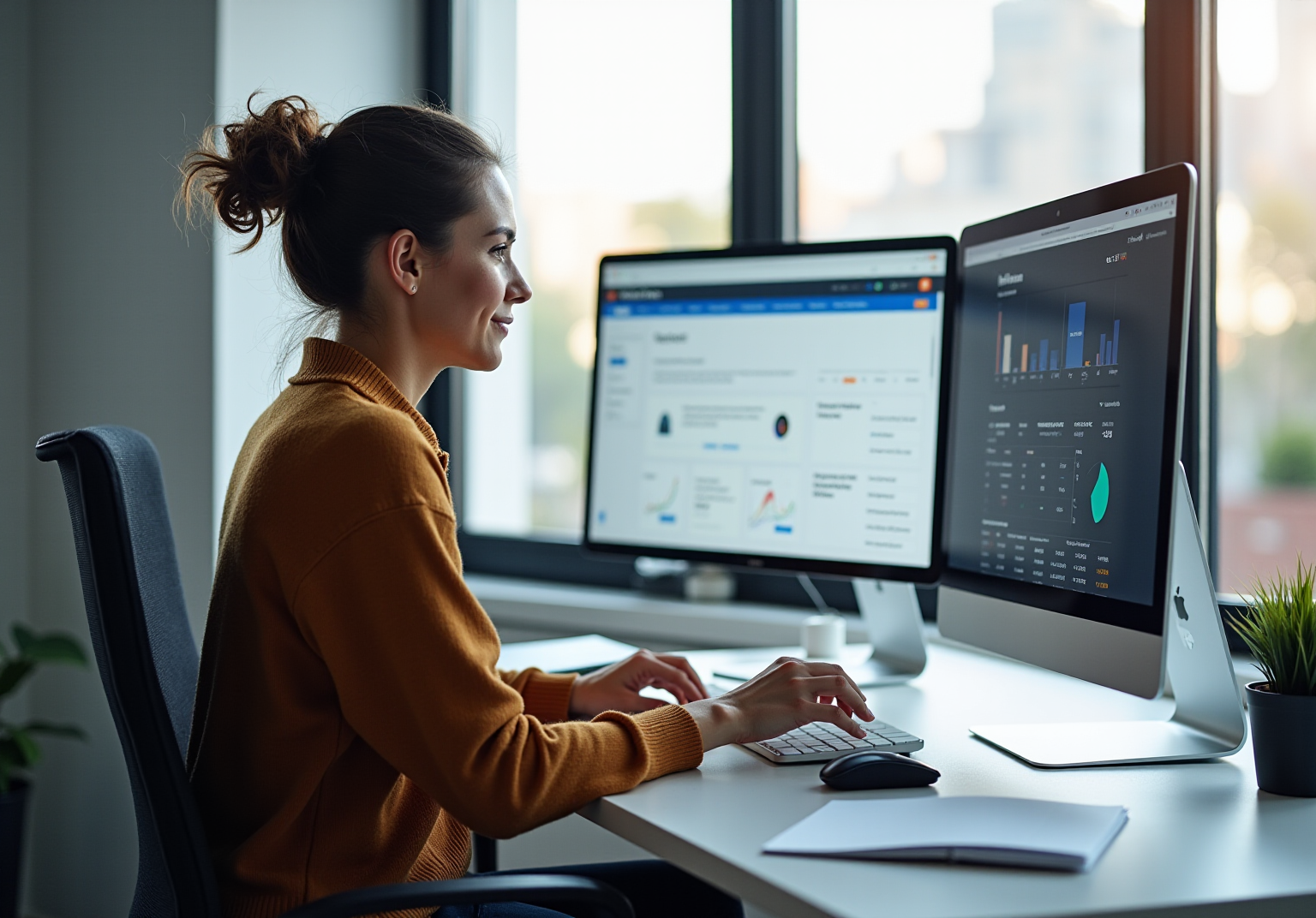 Empowered Small Business Owner Using WordStream