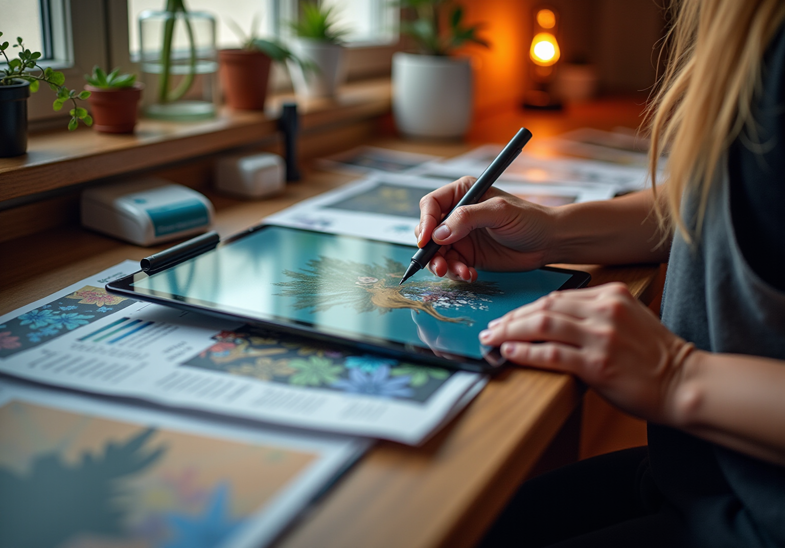 Artist Preparing Artwork for Print Artist Preparing Artwork for Print