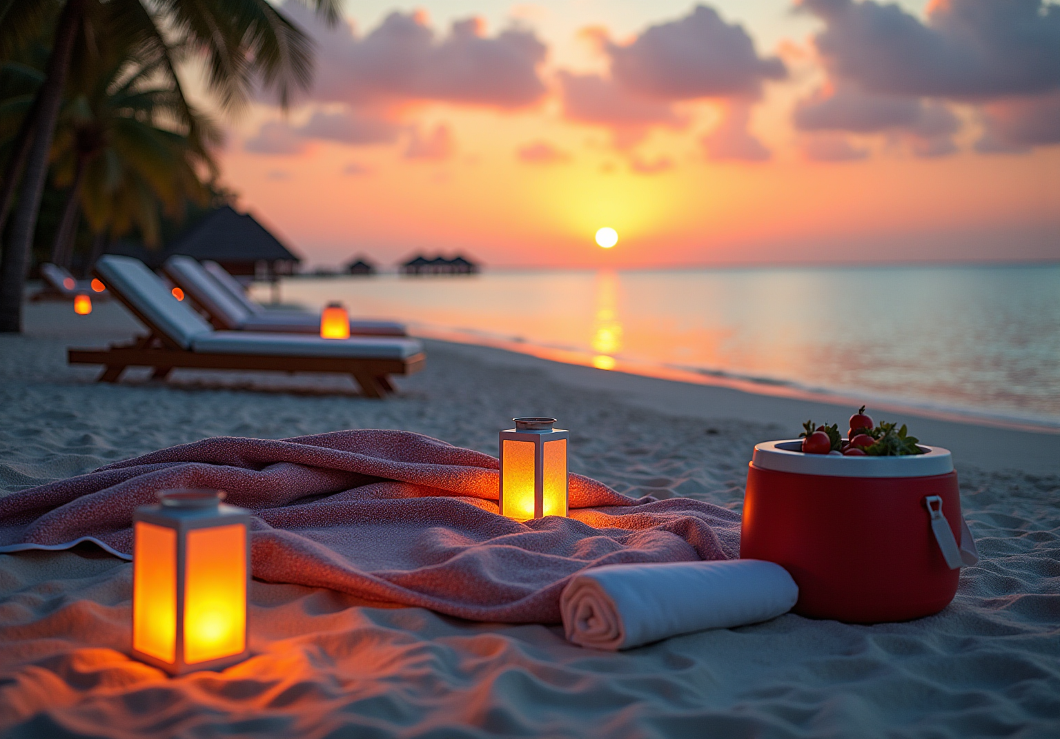 Enchanting Maldives Beach at Sunset