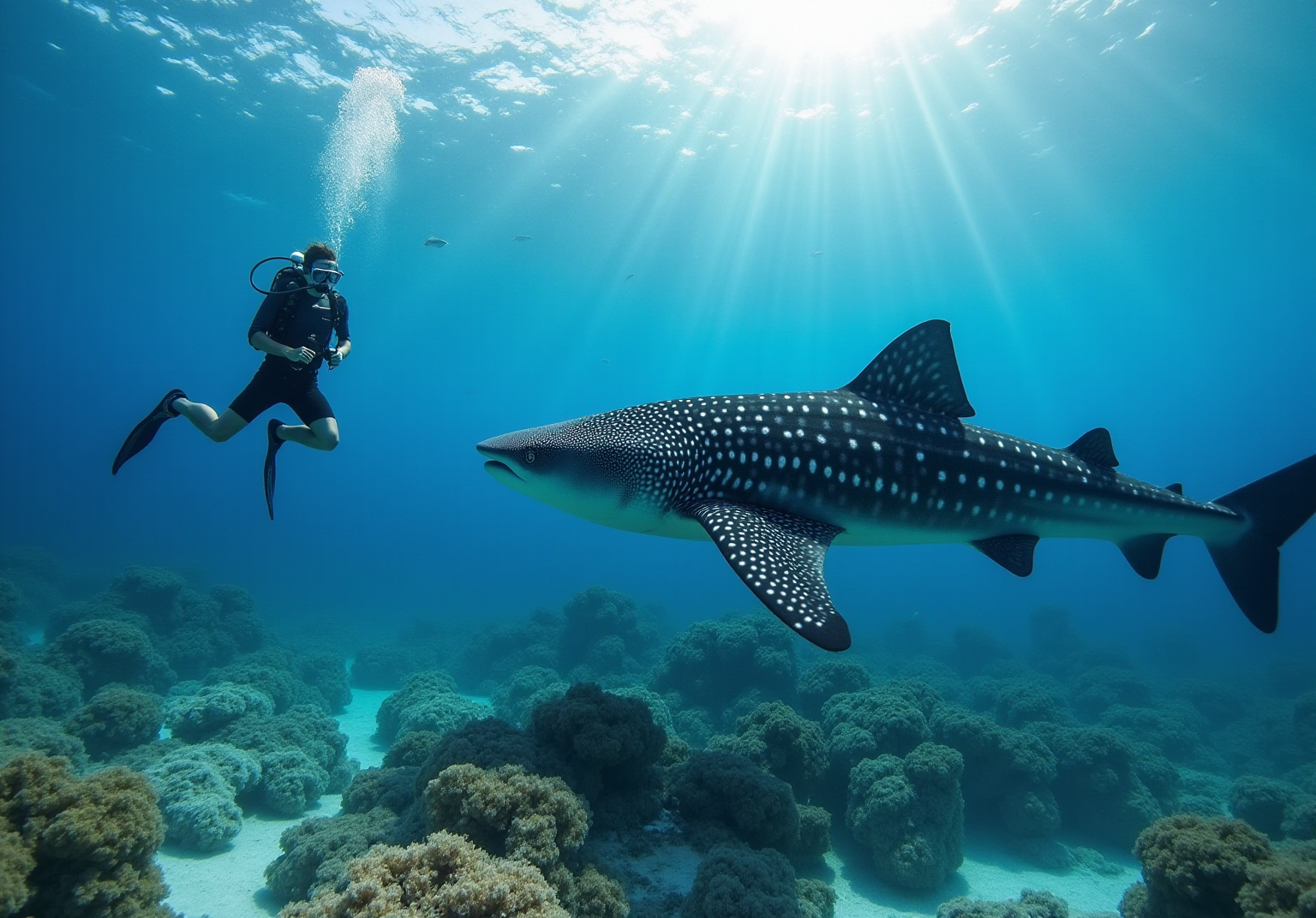 Swimming with Whale Sharks in the Maldives