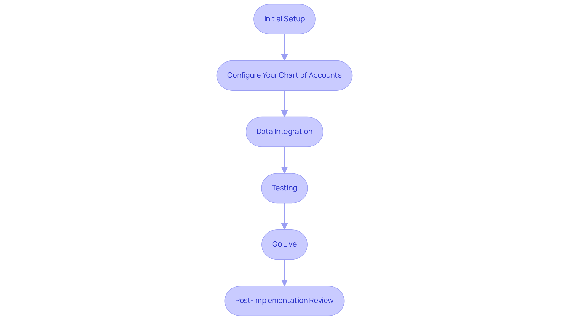 Each box represents a crucial step in the implementation process. Follow the arrows to see how each step leads to the next, ensuring a smooth transition from setup to post-launch review.