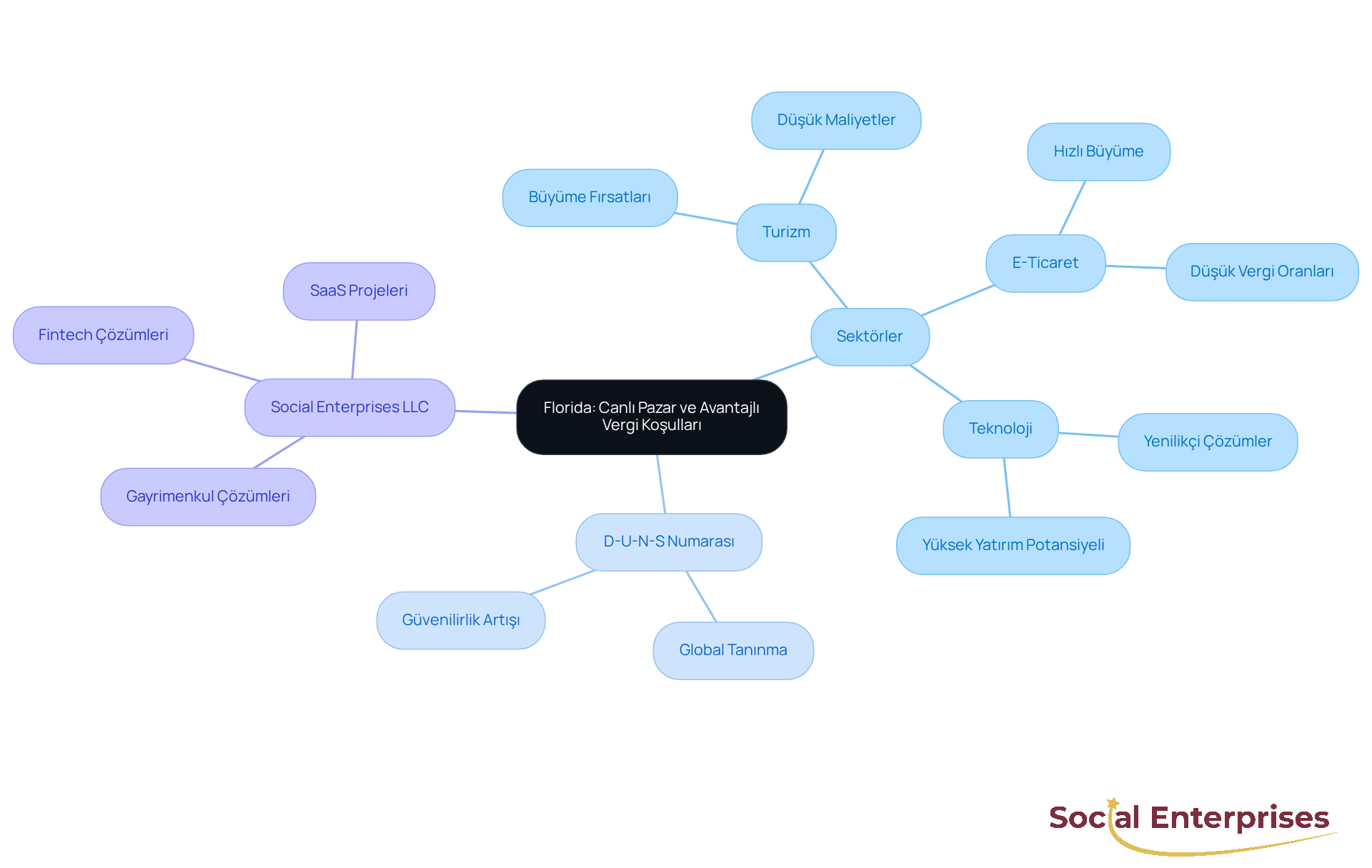 Orta kısımda Florida'nın avantajları yer alıyor. Dallara ayrılan kısımlar, her bir sektör ve D-U-N-S numarasının sağladığı faydaları gösteriyor. Renkli ve düzenli bağlantılar sayesinde, her şey daha anlaşılır hale geliyor. Orta kısımda Florida'nın avantajları yer alıyor. Dallara ayrılan kısımlar, her bir sektör ve D-U-N-S numarasının sağladığı faydaları gösteriyor. Renkli ve düzenli bağlantılar sayesinde, her şey daha anlaşılır hale geliyor.