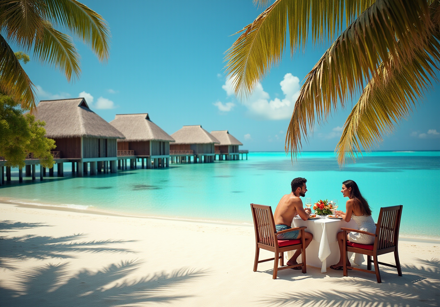 Romantic Maldives Honeymoon Setting